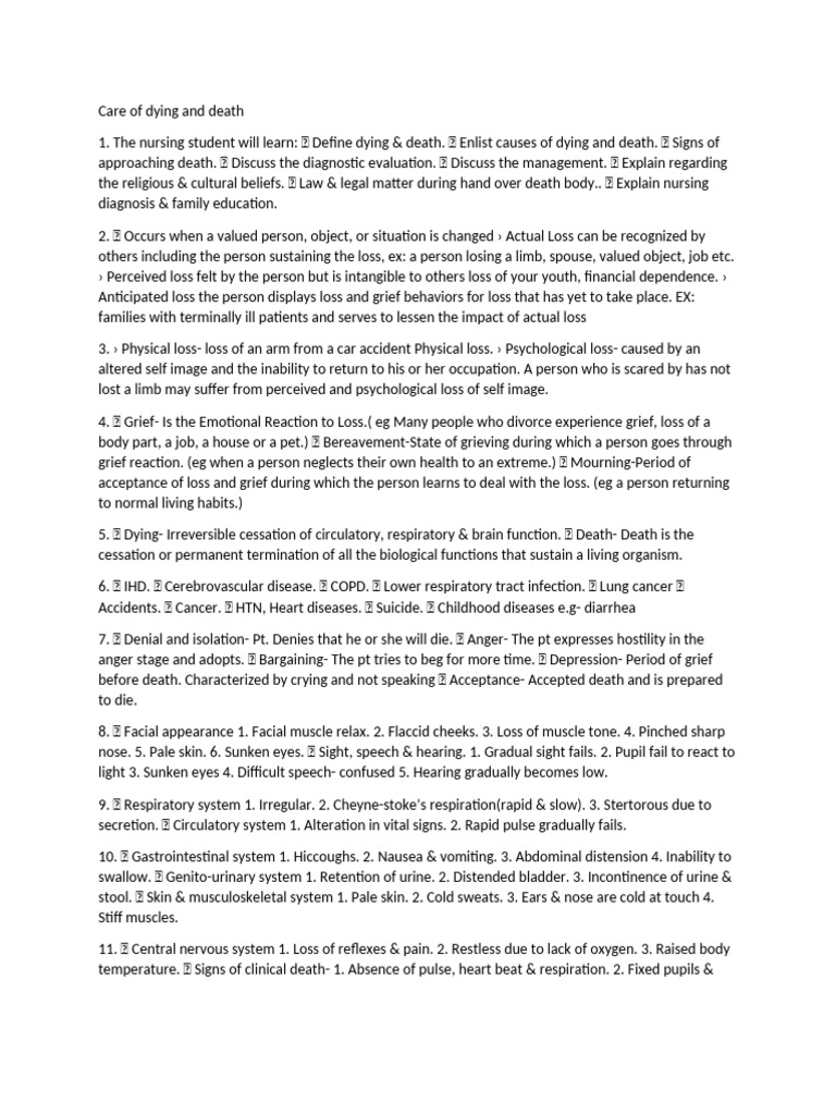 Nursing Students: End-of-Life Care | PDF | Grief | Autopsy