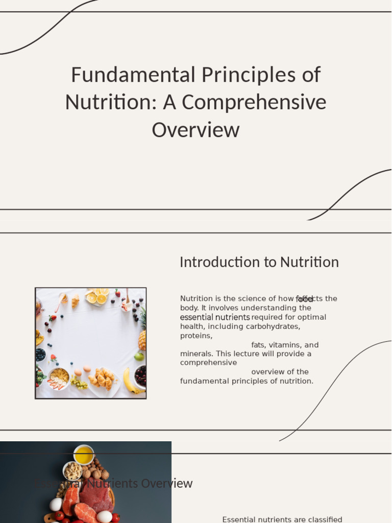Slidesgo Fundamental Principles of Nutrition A Comprehensive Overview ...