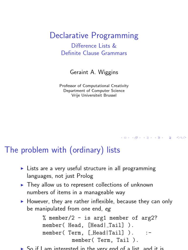 09-Difference-Lists and DCGs | PDF | Theoretical Computer Science ...