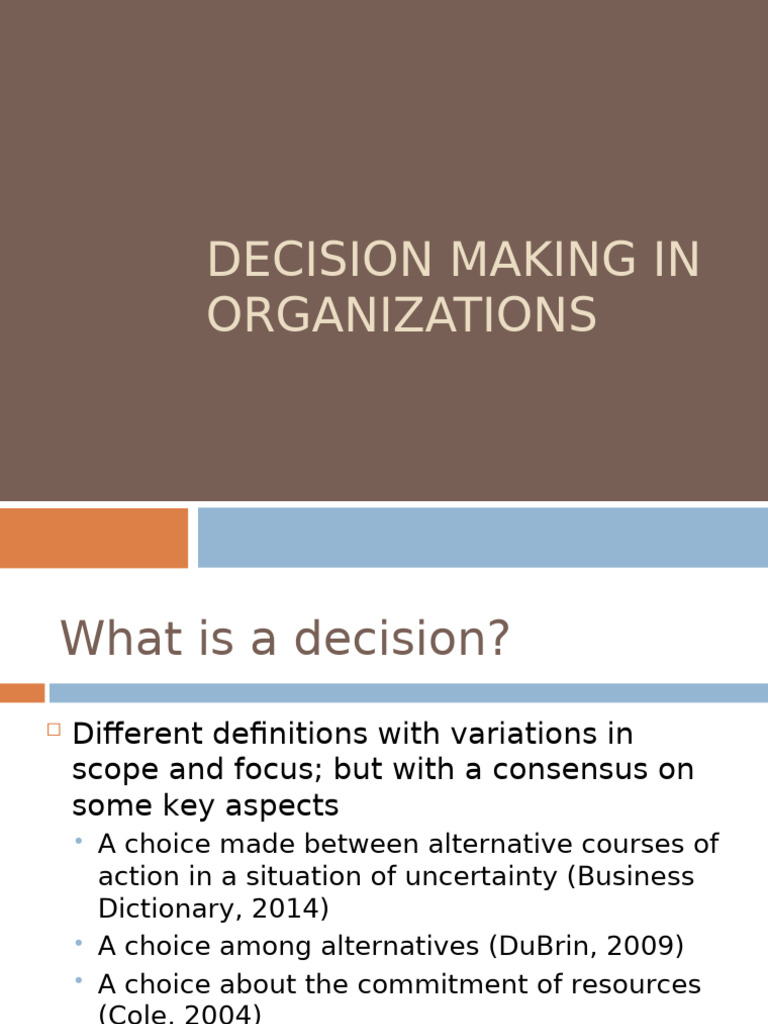 Decision Making | PDF | Policy | Decision Making