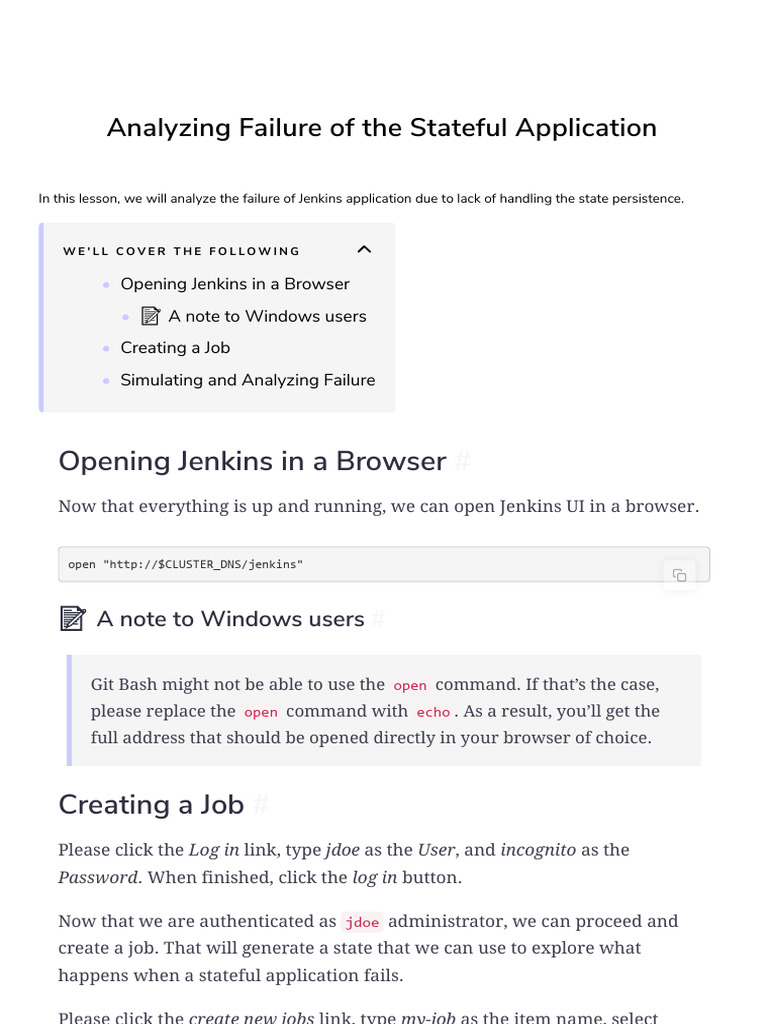 163 Analyzing Failure of The Stateful Application | PDF | Computing | Software