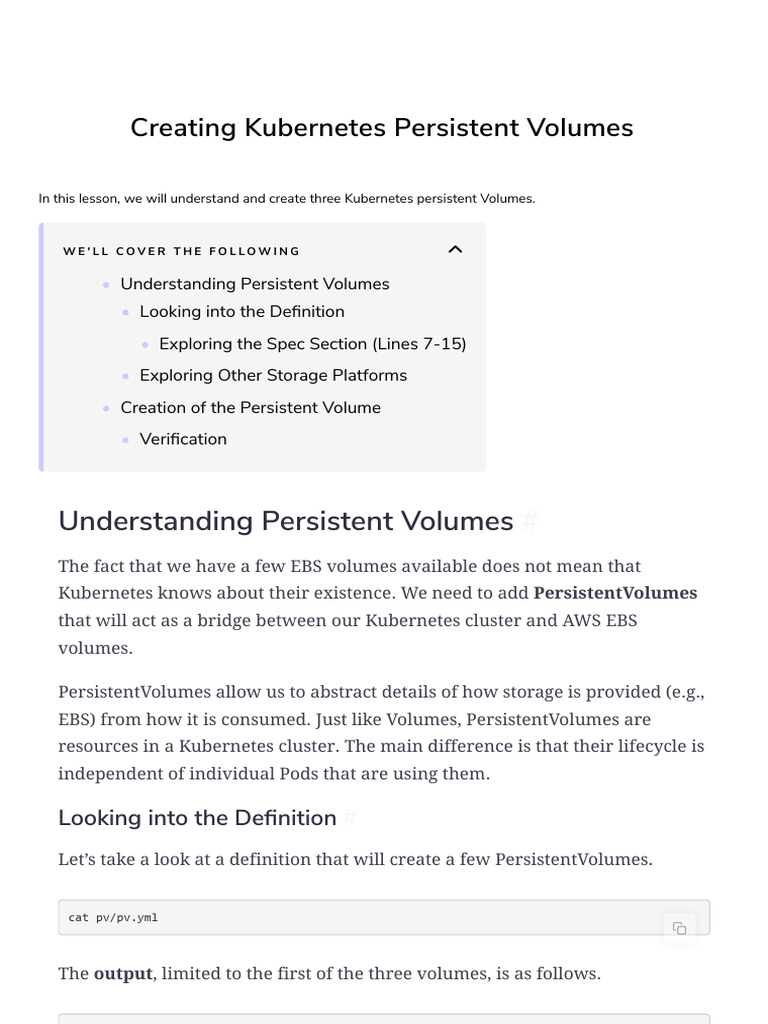 165 Creating Kubernetes Persistent Volumes | PDF | Software | Software ... 165 Creating Kubernetes Persistent Volumes | PDF | Software | Software ...