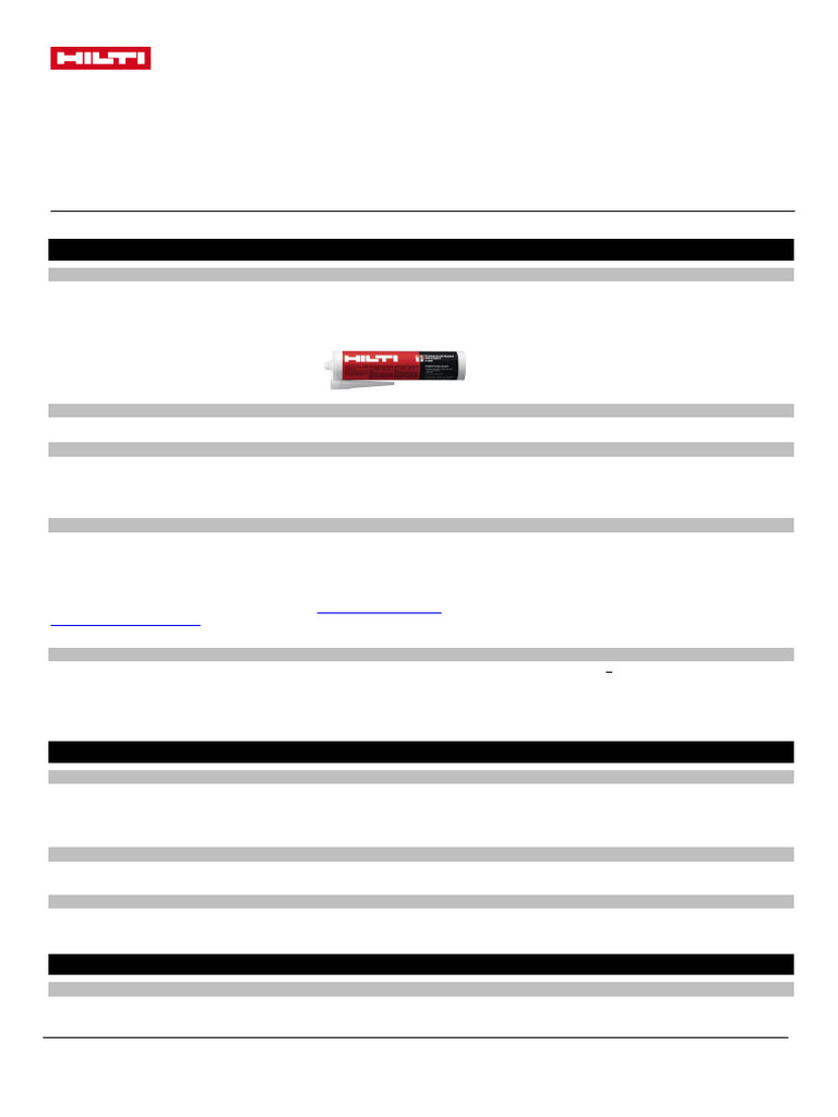Hilti Cp606 - Sds | PDF | Toxicity | Firefighting