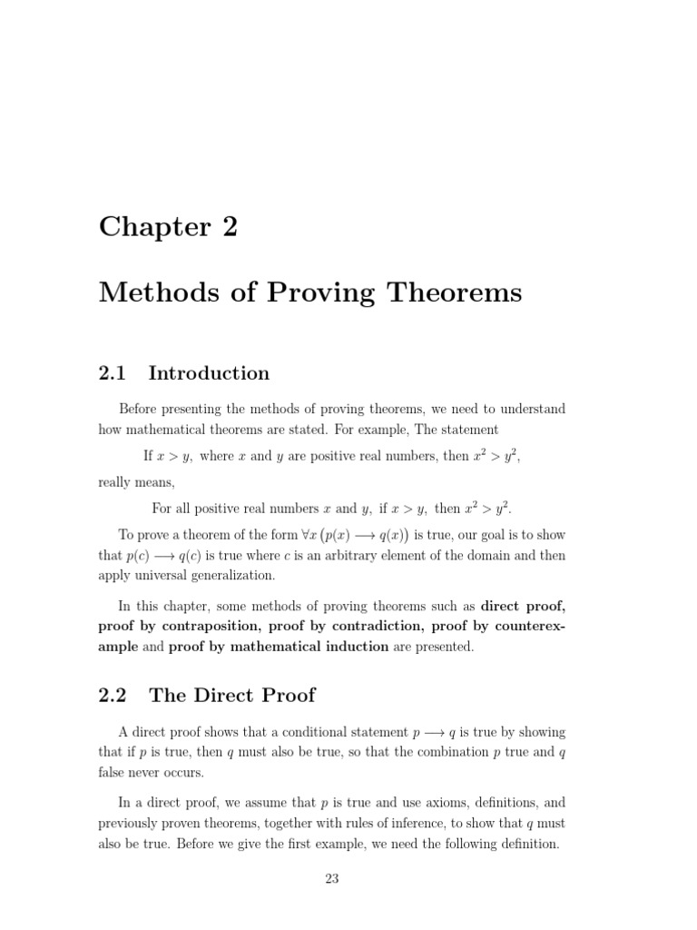 Chapters 2 and 3 | PDF | Mathematical Proof | Theorem