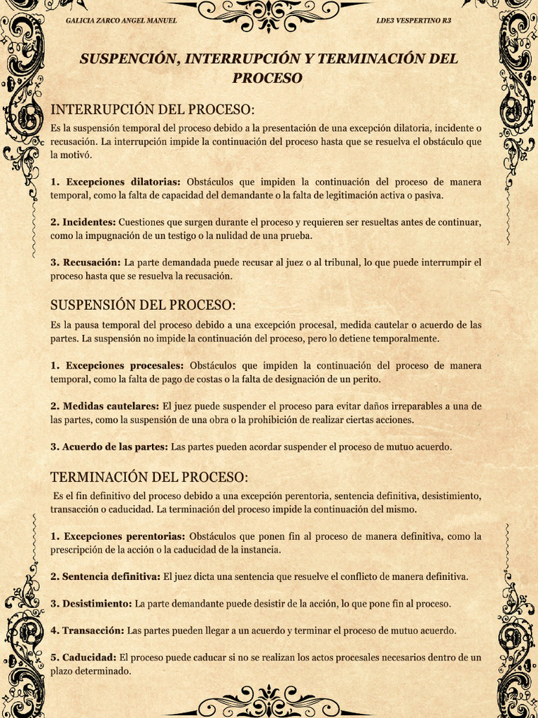 Interrupción, Suspención y Terminación Del Proceso | PDF