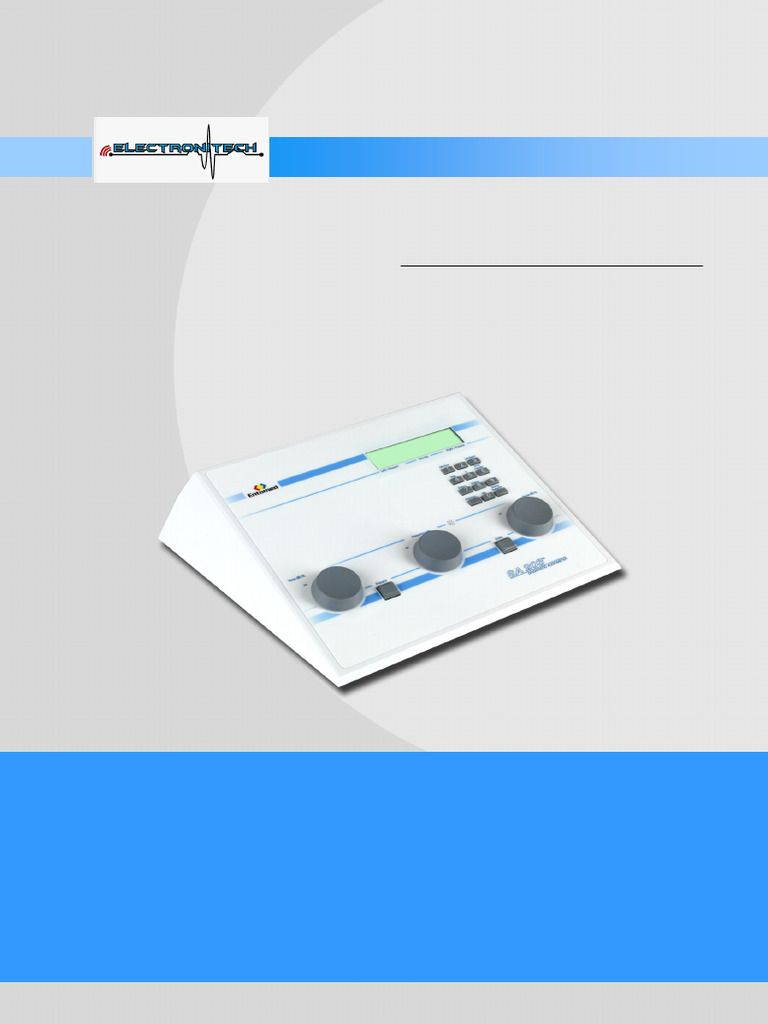 Catalogo Audiometro Entomed - Sa-203 | PDF | Auriculares | Resistividad ...