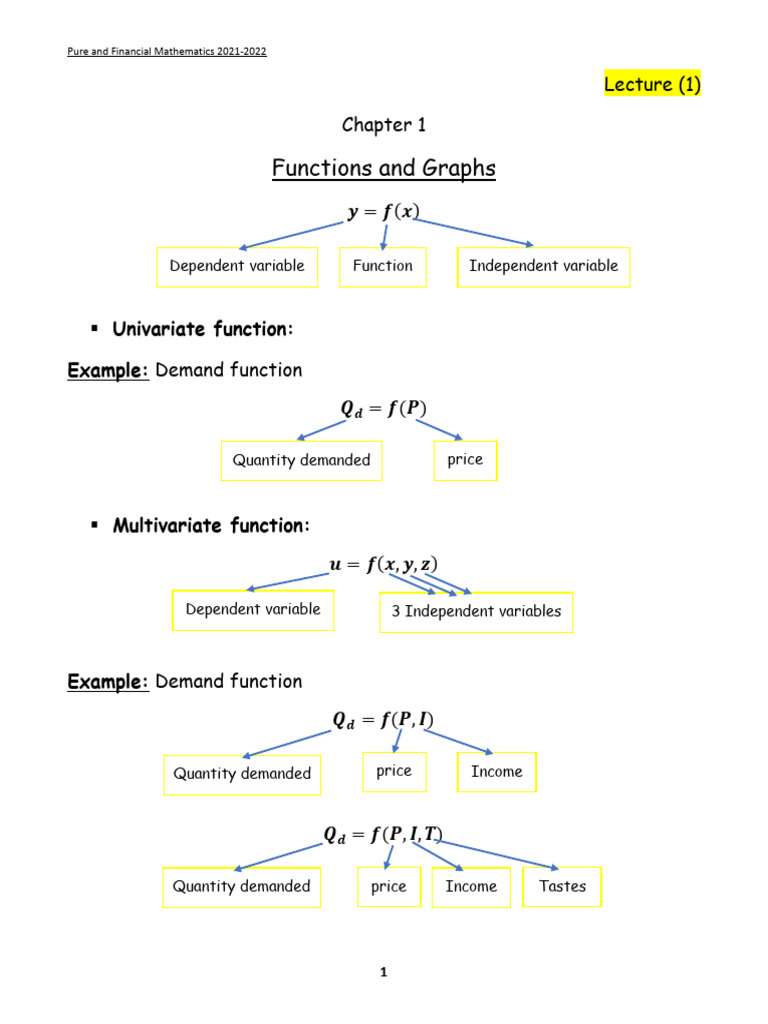 Lec 1 Functions | PDF | Mathematical Analysis | Mathematical Relations