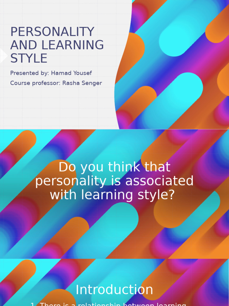 Personality's Impact on Learning Styles | PDF | Learning | Second ...