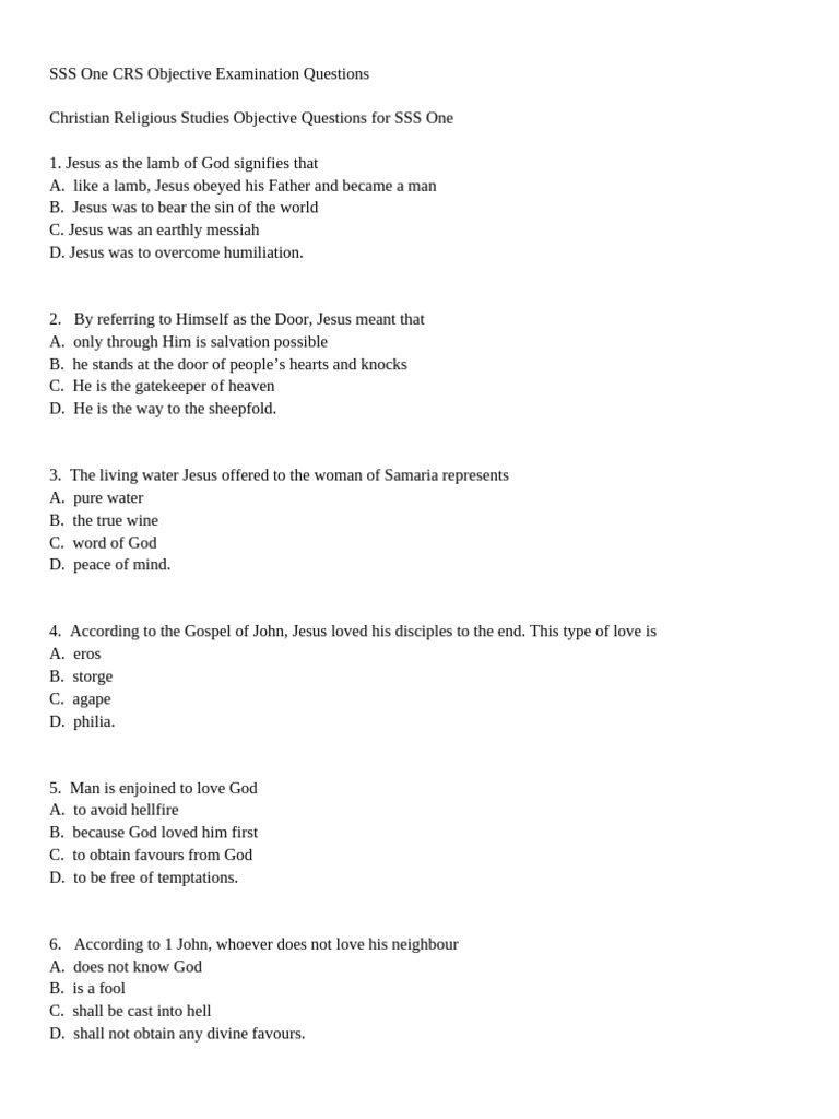 Jss1 - 2 Crs | PDF | Elijah | Jesus