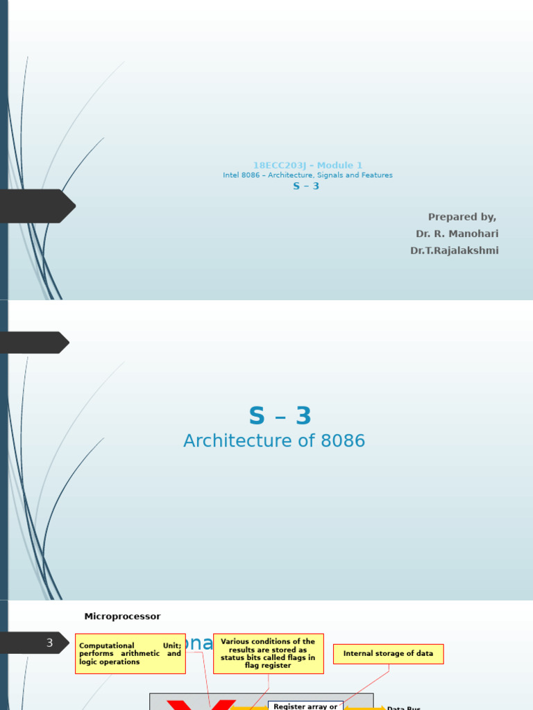 8086 Microprocessor Architecture Overview | PDF | Pointer (Computer Programming) | Central ...