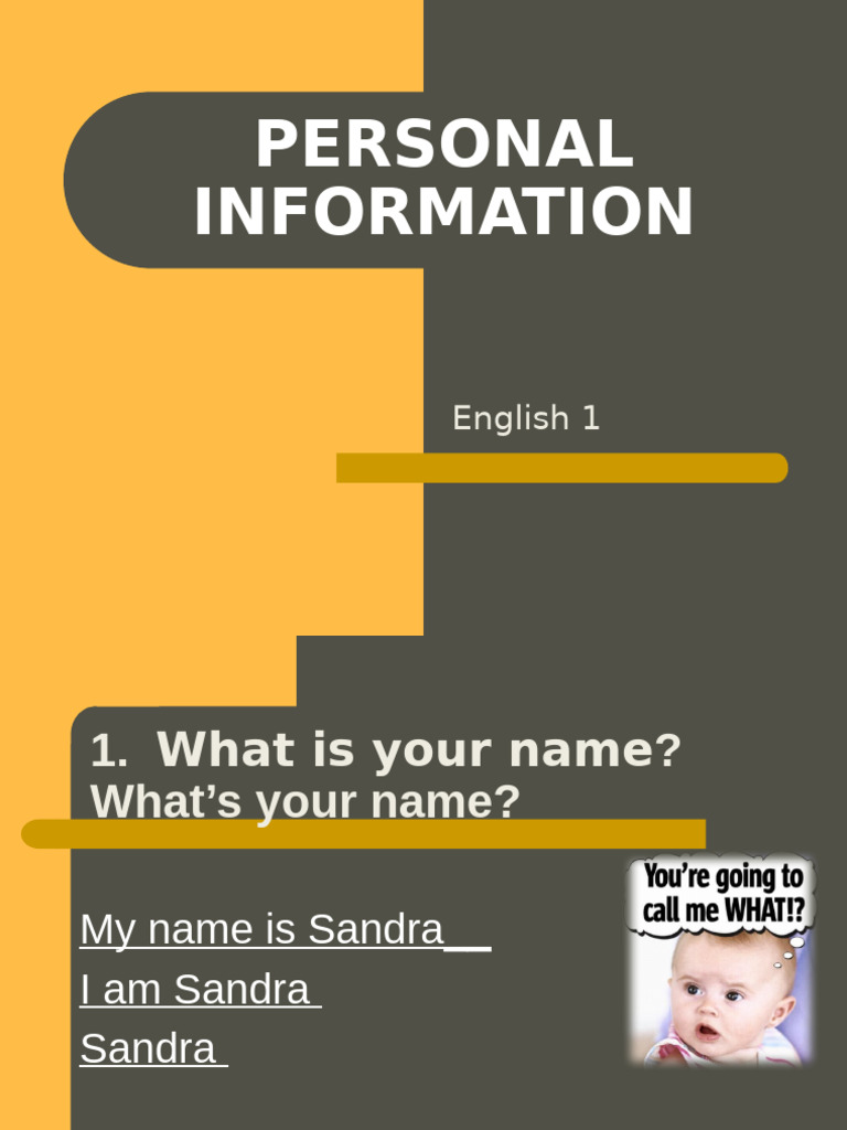 Personal Information Presentation | PDF | Human Life Stages | Human ...