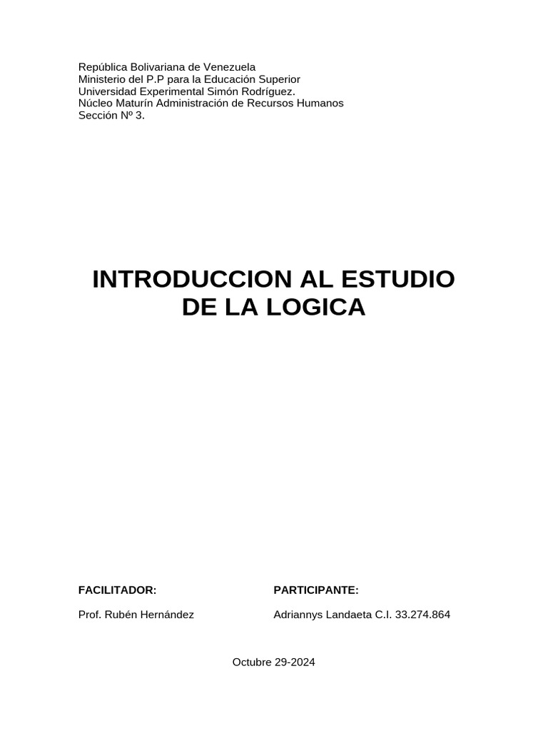 La Logica | PDF | Proposición | Lógica
