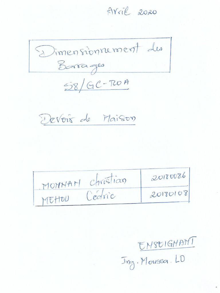 Devoir de Maison | PDF