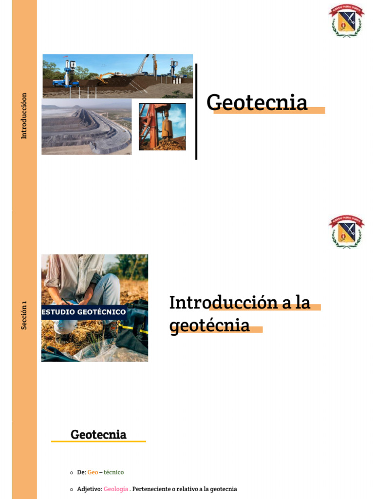 Unidad 1 - Introducción A La Geotecnia - Alcance Estudios de Suelos | PDF | Fundación ...