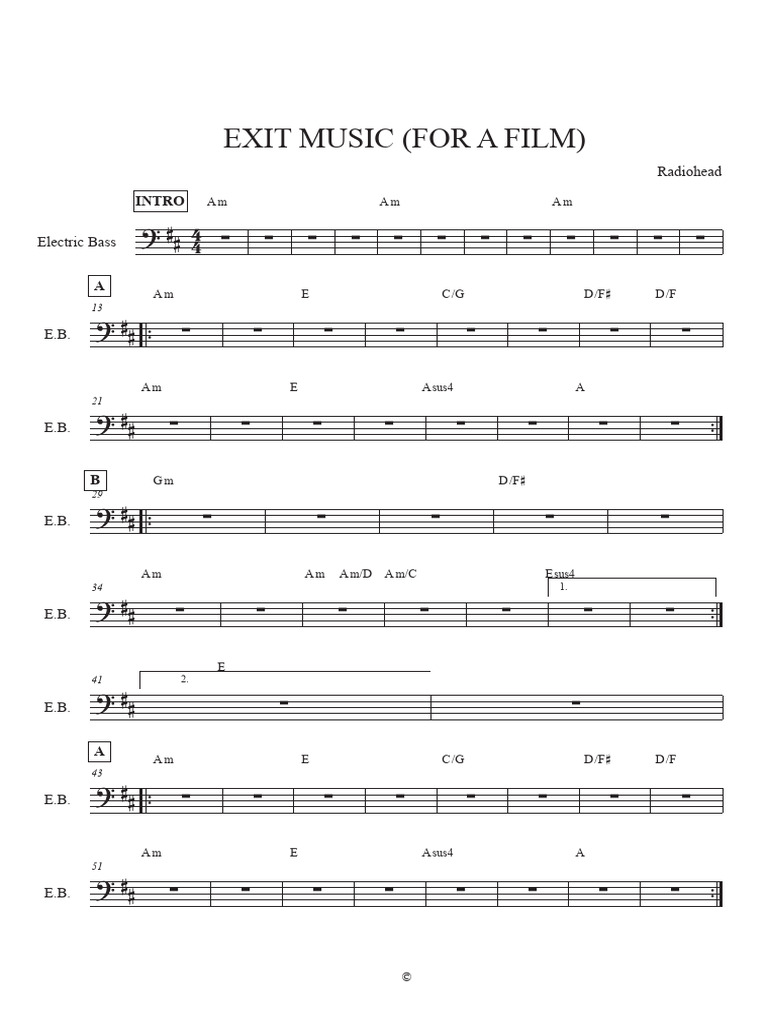 EXIT MUSIC FOR A FILM - Score | PDF