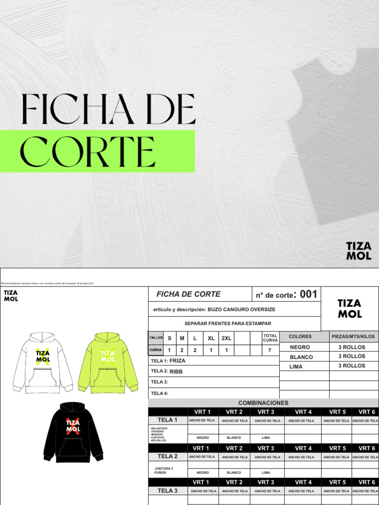 Ficha de Corte | PDF