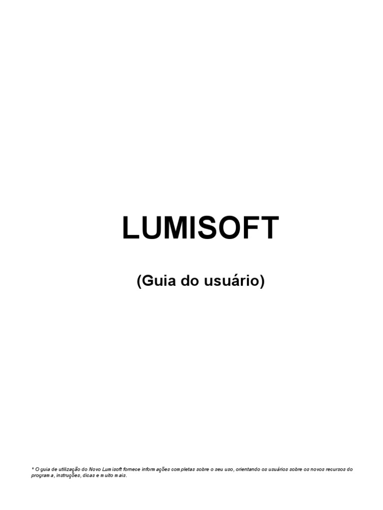 Guia do Lumisoft | PDF | Interface de usuário | Cálculo