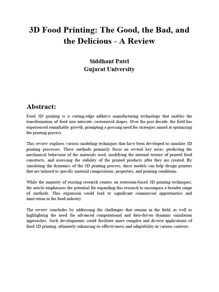 12 Siddhant Patel Review Paper | PDF | 3 D Printing