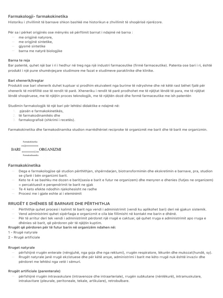 Farmakologji - Farmakokinetika | PDF