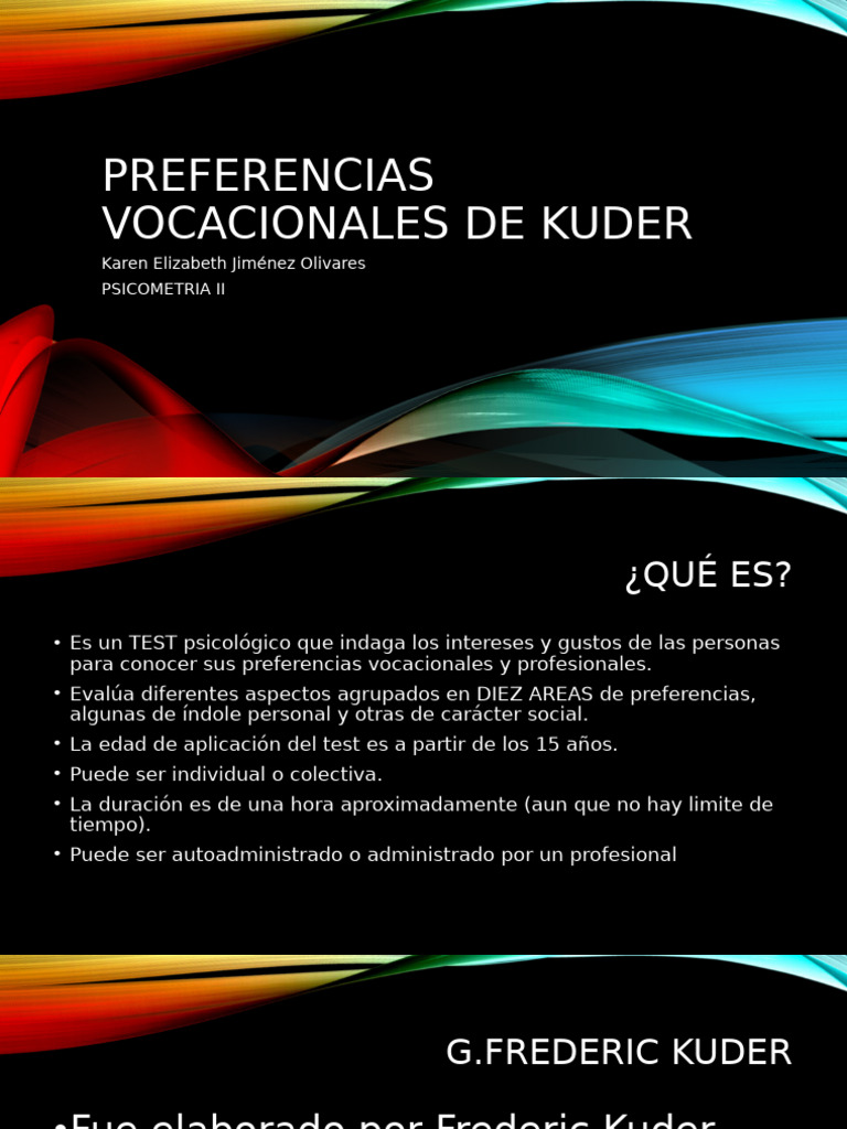 Preferencias Vocacionales de Kuder | PDF | Ingeniería | Science