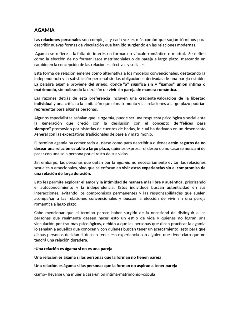 AGAMIA | PDF | Matrimonio | Sicología