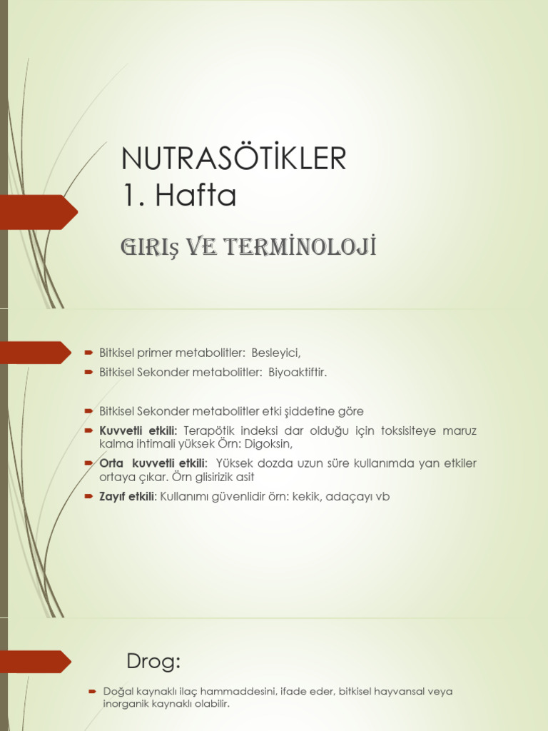 Nutrasötik Ders 1 | PDF