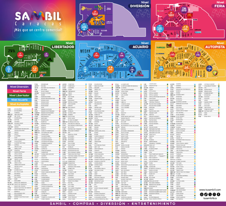 Directorio de Tiendas Sambil Caracas | PDF | Brand