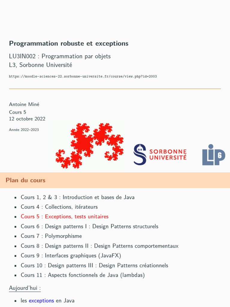 Cours-5 Ok | PDF | Java (Langage de programmation) | Programmation informatique