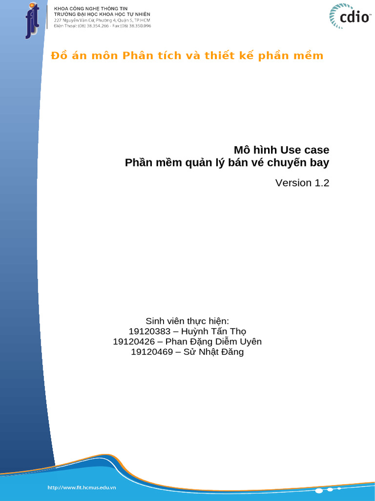 Phan Tich Thiet Ke Phan Mem - 3 Mohinhusecase | PDF