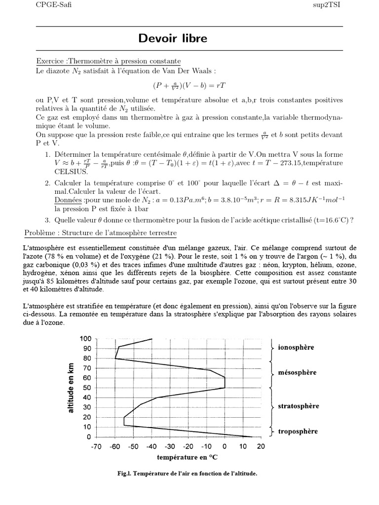 Composition et structure de l'atmosphère | PDF | Atmosphère de la Terre ...