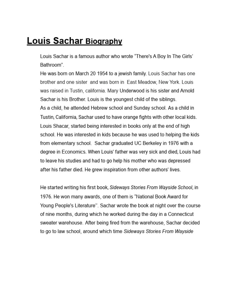 English Project Louis Sacar 4 | PDF