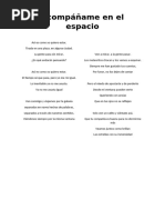 Letra de "Espacio Sideral" - Jesse & Joy | PDF