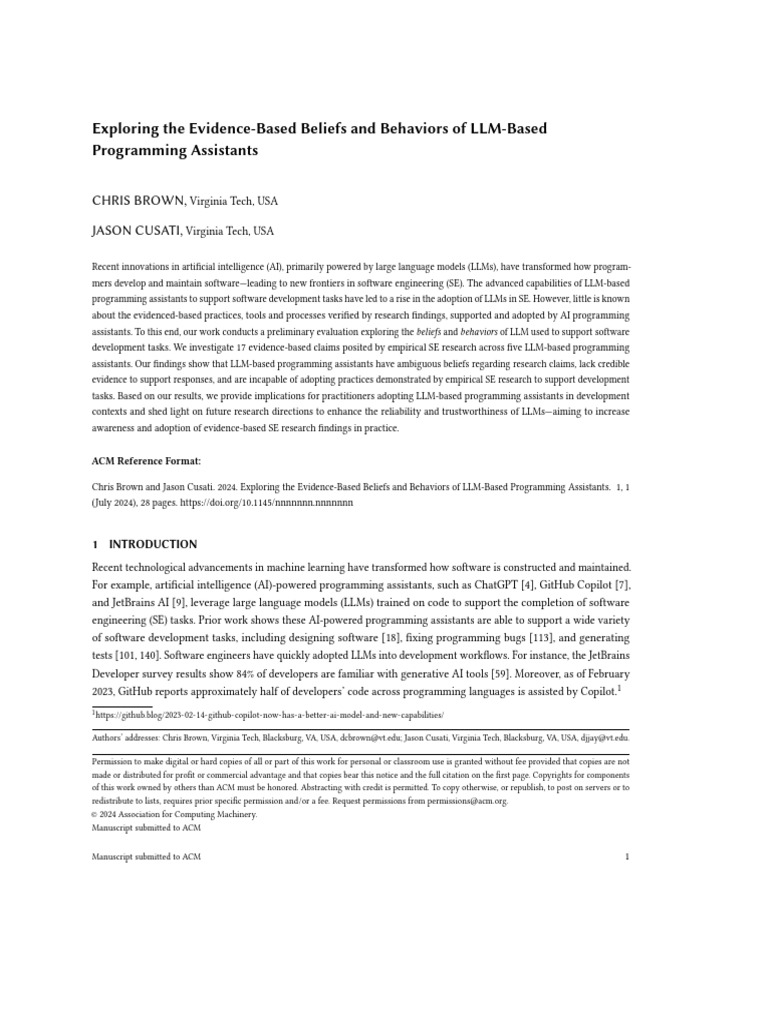 Exploring The Evidence-Based Beliefs and Behaviors | PDF | Computer Programming | Software Bug