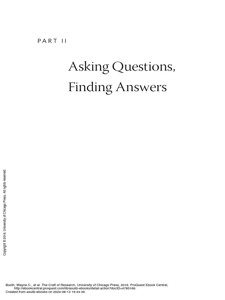 Wayne Booth - The Craft of Research | PDF | Encyclopedias | Libraries