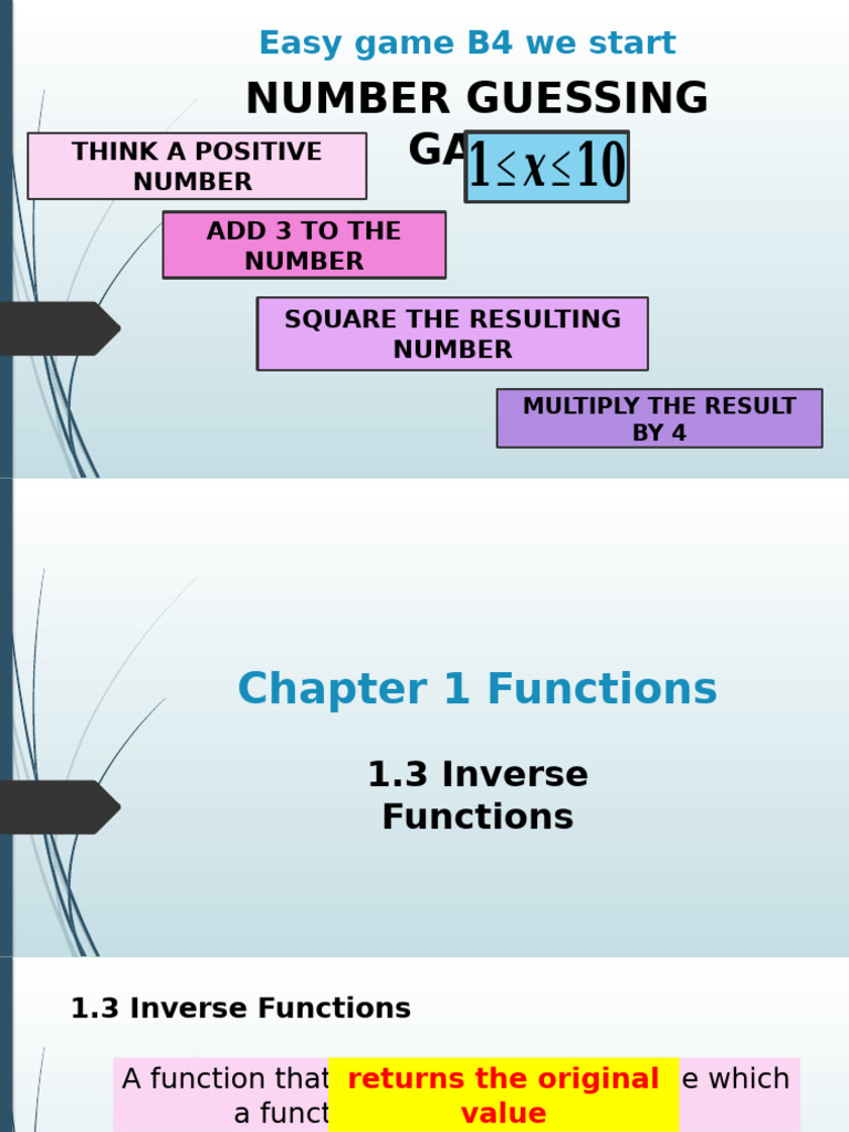 Chapter 1 Functions | PDF