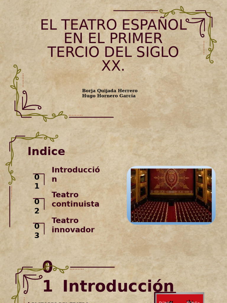 El Teatro Españo Primer Tercio Del Siglo Xx. | PDF | Escritores ...