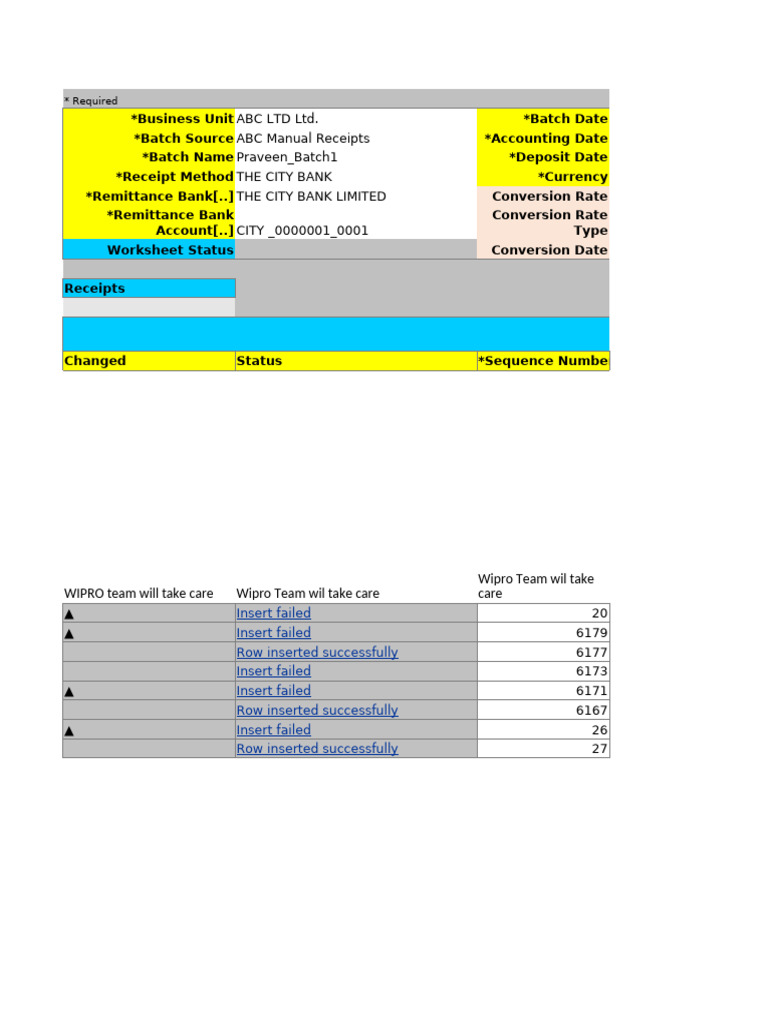 Oracle Receipts Cloud With Bank Details AR Receipts | PDF | United ...