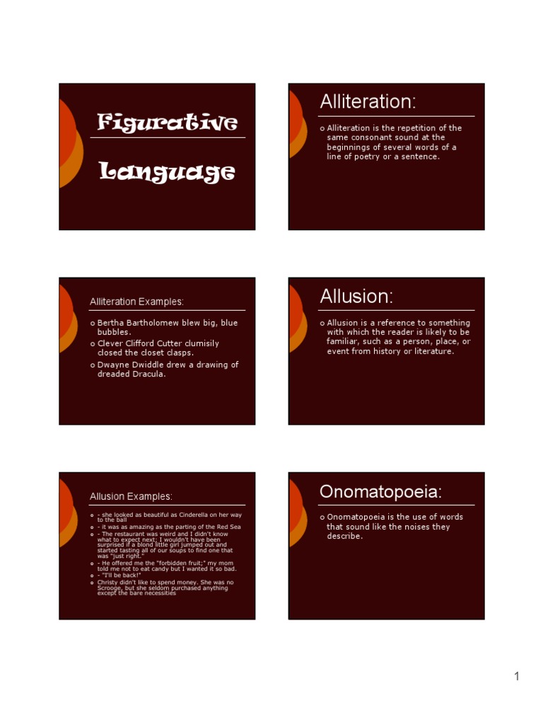 Figurative Language Notes | PDF | Idiom | Languages