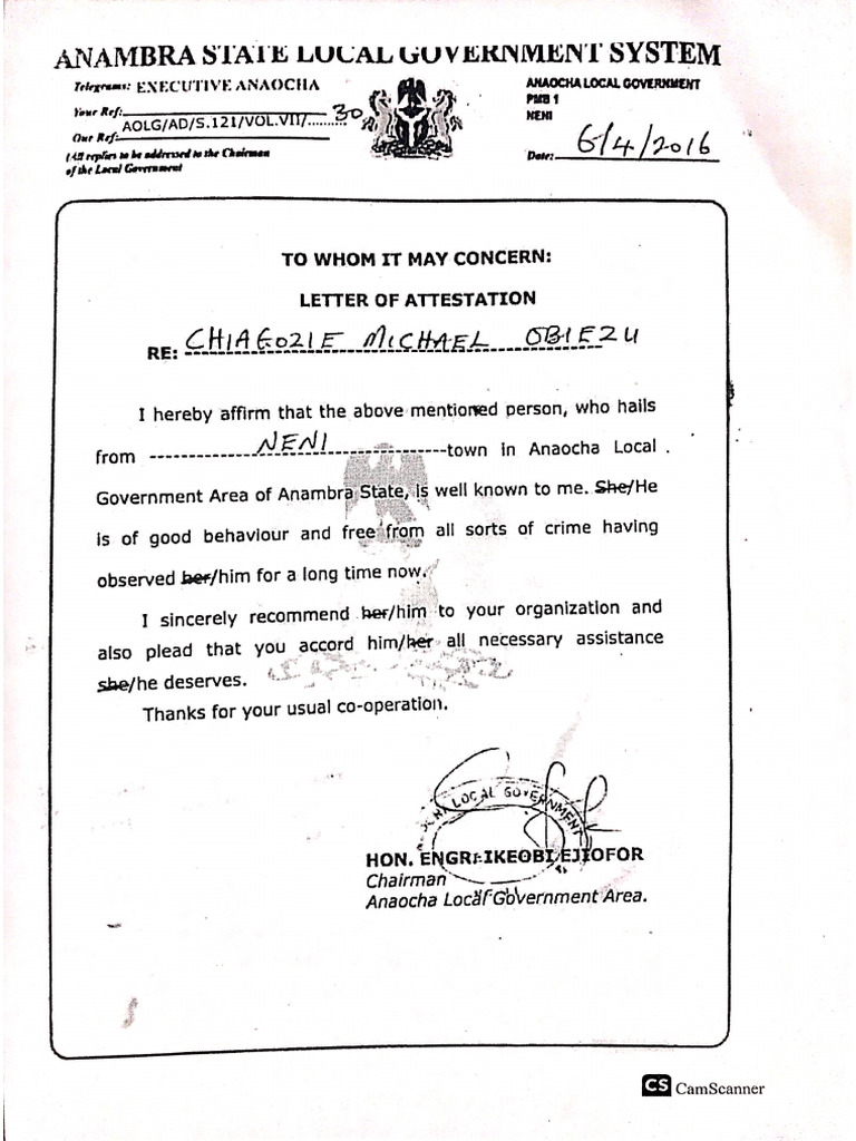 Local Government Attestation | PDF