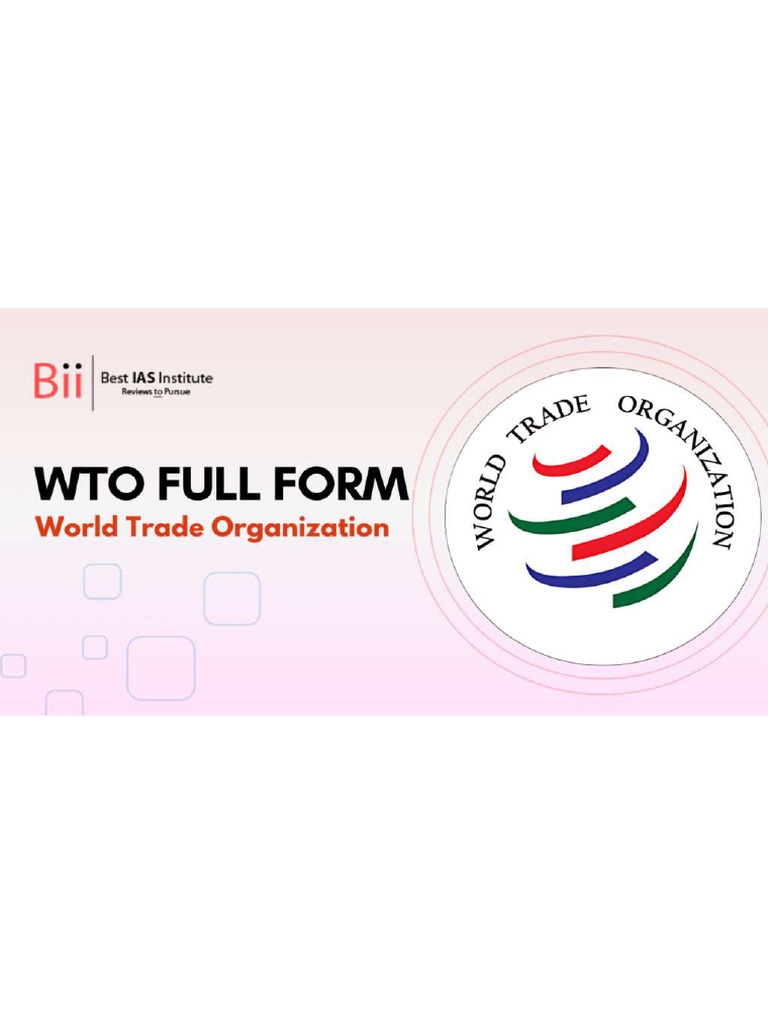 WTO Full Form | PDF