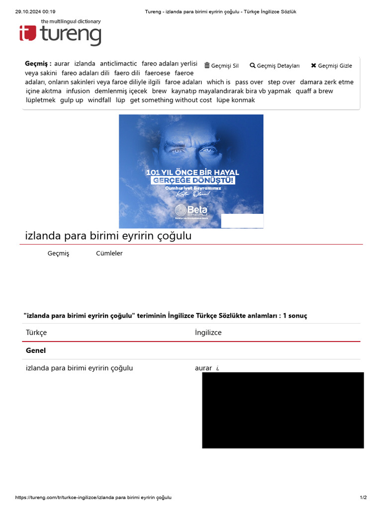 Tureng - Izlanda para Birimi Eyririn Çoğulu - Türkçe İngilizce Sözlük | PDF