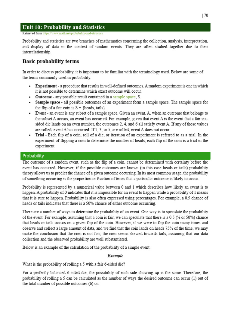 TT2 - Unit 10 | PDF | Statistics | Descriptive Statistics