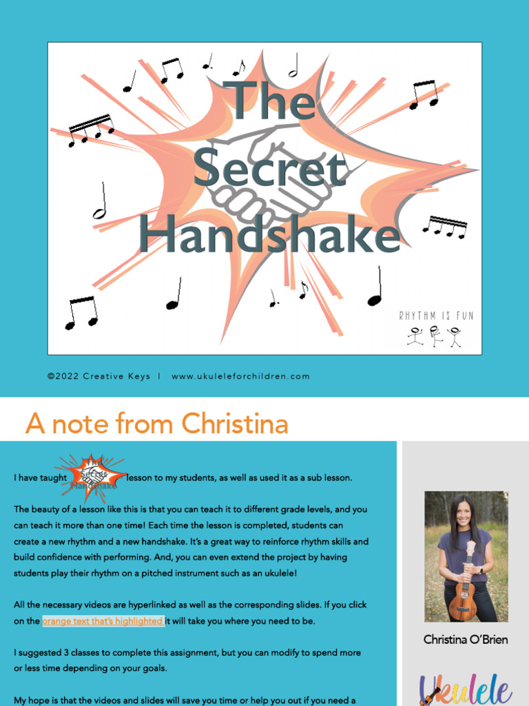 The Secret Handshake (UFC Music Sub Lesson) 2 | PDF | Rhythm And Meter ...