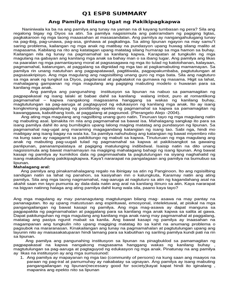 q1 Esp8 Summary | PDF
