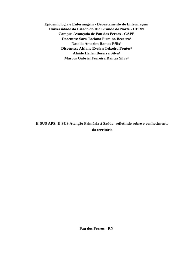 E-SUS APS | PDF | Informação | Qualidade (negócios)