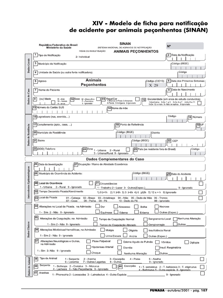 Notificação Sinan | PDF