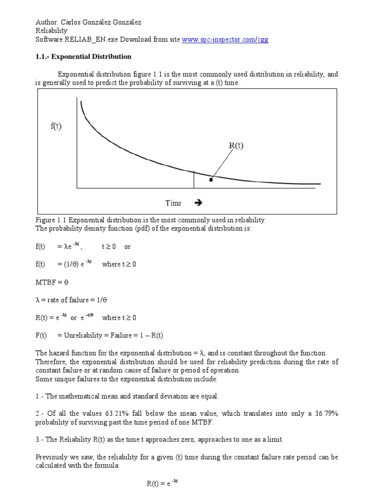 Reliability CGG1, Weibull, Exponential, Log-Normal Distributions | PDF ...