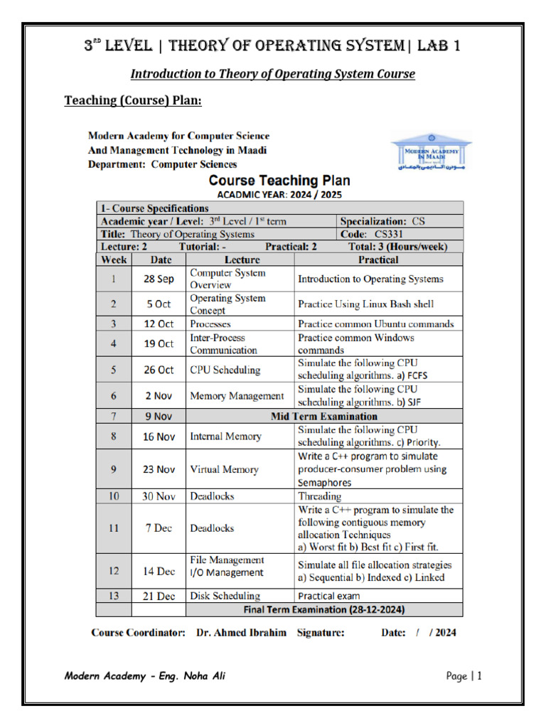 Lab #1 Intro To Theory of OS | PDF | Operating System | Graphical User Interfaces