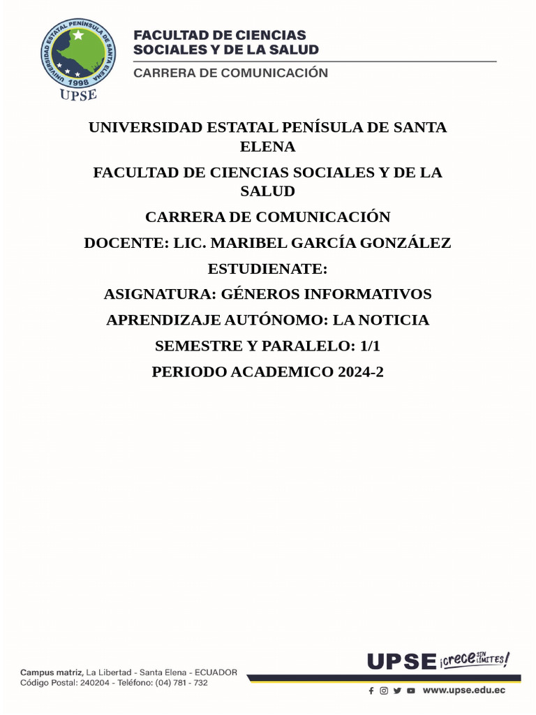 Portada Géneros Informativos | PDF | Ciencias sociales | Historia