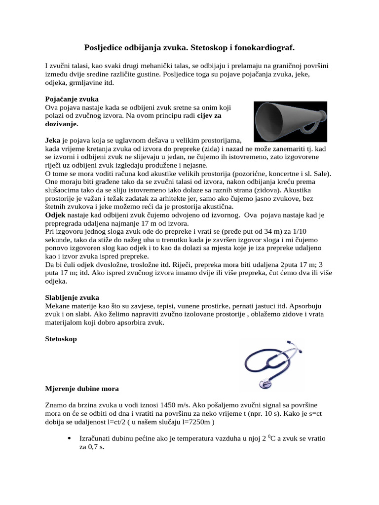 003 Posljedice Odbijanja Zvuka | PDF